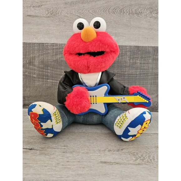 Toys | Vtg 1997 Sesame Street Rock N Roll Elmo Animated Plush Sesame ...